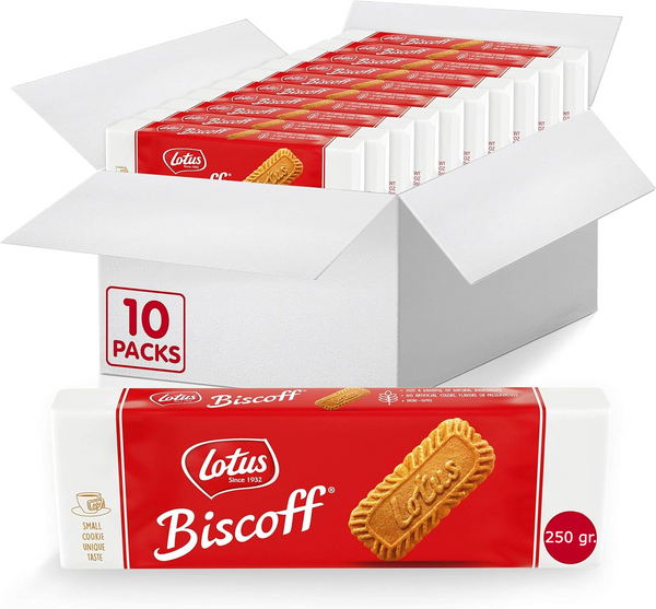 Lotus Biscoff 10 Paquetes 250g C/U – Delta Foods